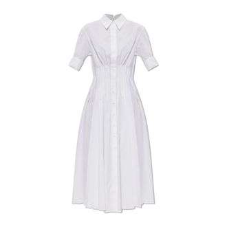 Marni Femme, Robes, Blanc, Taille: 34 FR Robe Chemise En Popeline Avec Fronces