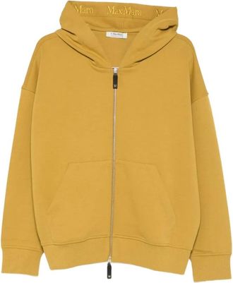 Max Mara Femme, Sweatshirts et sweats &agrave; capuche, Jaune, Taille: 40 FR Siena Zip-through Sweat &agrave; capuche