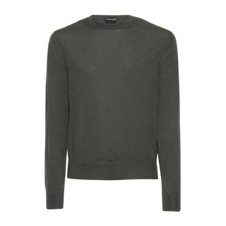 Tom Ford Rundhals-Strickpullover - - Knitwear - Herren - Grau - M