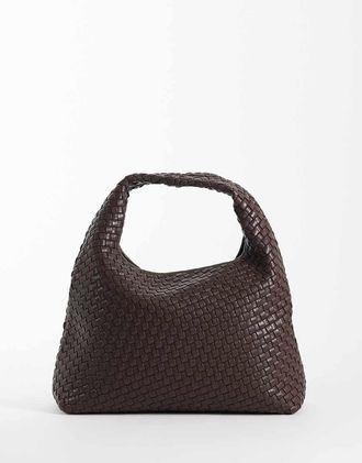 JW PEI Laura - Sac port&eacute; &eacute;paule tress&eacute; - Marron moka-Brown