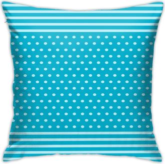 Generic Blaue Tupfen Kissenbezug Süße Kissenhülle Weich Sofakissenbezug Für Schlafzimmer Auto Büro 45X45Cm