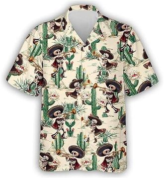 Keephen TangoDS Instruments de Musique Chemise Hawaiienne Femmes Hommes Trompette Impression 3D Manches Courtes Chemises &agrave; Boutons &Eacute;t&eacute; Chemise Aloha Plage