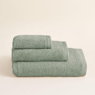 Boh&eacute;me Serenity Handtuch-Set, 3-teilig, Olivgr&uuml;n, 1 (30 x 50 cm) + 1 (50 x 100 cm) + 1 (100 x 150 cm), 100 % gek&auml;mmte Baumwolle, 600 g/m&sup2;, weich, saugf&auml;hig u