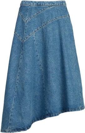 Officine G&eacute;n&eacute;rale Jupe &eacute;vas&eacute;e asym&eacute;trique en jean