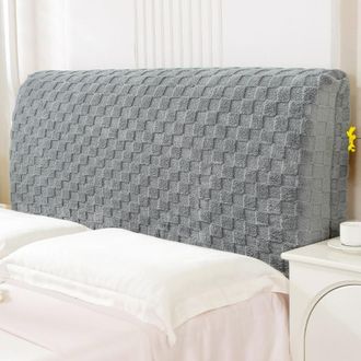 Generic Elastischer Samt Kopfteilbezug Jacquard, Haustierfreundlicher Kopfteilbezug Kratzfester & Waschbarer Verst&auml;rkter Staubschutzbezug f&uuml;r Schlafzimmer-Dek