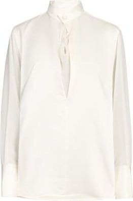Helmut Lang Blouse d&eacute;contract&eacute;e &agrave; col b&eacute;nitier en soie