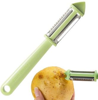Generic &Eacute;plucheur de pommes de terre, trancheuse de,Trancheuse &agrave; portable avec poign&eacute;e confortable | Outil d&eacute;pluchage de l&eacute;gumes l&eacute;ger, &eacute;plucheur de fruits de