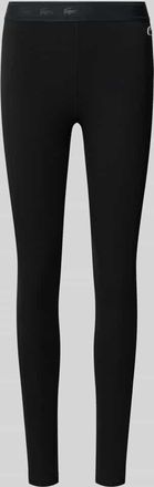 Lacoste Sport Slim Fit Sport-Leggings mit Logo-Print