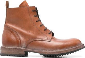 Moma lace-up leather boots - Braun