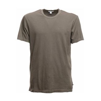 James Perse Homme, Tops, Gris, Taille: S Manches Courtes Col Rond