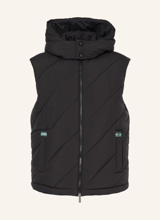 Off-white Steppweste Mit Abnehmbarer Kapuze schwarz