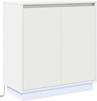 vidaXL Sideboard mit Regal Weiß 71 x 34,5 x 75 cm Holzwerkstoff Vidaxl