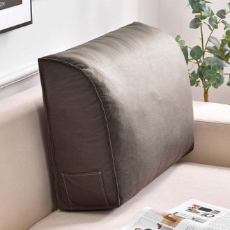 Generic R&uuml;ckenkissen aus PU-Leder Sofa-Lesekissen wasserdichtes Keilkissen R&uuml;ckenst&uuml;tzpolster weiche Lendenwirbelpositionierungs-R&uuml;ckenlehnenkissen f&uuml;r das Sc