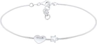 Elli Armband Damen Herz Sterne Astro Symbol Filigran aus 925 Sterling Silber