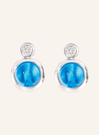 Tamara Comolli Tamara Comolli Ohrstecker Ohrstecker Bouton Swiss Topaz / Classic Aus 18 Karat Wei&szlig;gold Swiss Topas silber