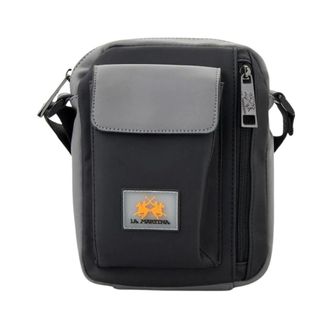 La Martina Homme, Sacs, Noir, Taille: ONE Size Sac bandouli&egrave;re en poly&eacute;thyl&egrave;ne avec bandouli&egrave;re r&eacute;glable