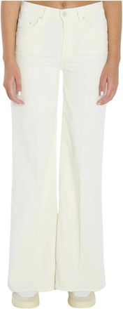 Mother Femme, Pantalons, Blanc, Taille: W29 Wide Leg Corduroy Pants
