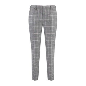 PT01 Pt01, Femme, Pantalons, Multicolore, Taille: 40 FR Pantalon Ajust&eacute; &agrave; Carreaux