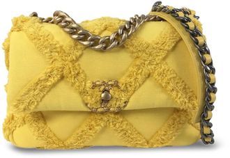 Chanel Hobo Bags - Medium Canvas 19 Flap - Gr. unisize - in Gelb - f&uuml;r Damen