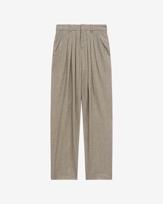 Isabel Marant Pantalon Iwena - Femme - Noir Et &Eacute;cru - Taille 34 - Isabel Marant