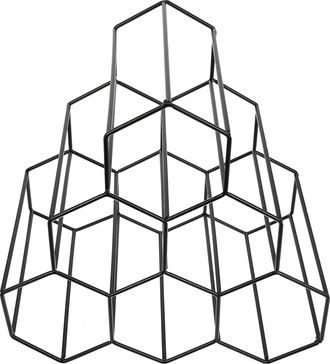 OSALADI Sechseckiges Weinregal aus Metall mit Wabenmuster Stapelbarer Weinst&auml;nder f&uuml;r K&uuml;chentheke und Bar Stabiler Flaschenhalter f&uuml;r Rotwein Wei&szlig;wein und Sek