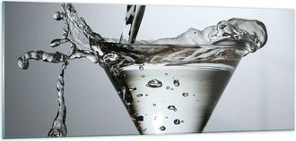 Arttor Panorama Bilder auf Glas 100x40cm Glasbild Glas Wasser Mineralwasser Blasen Gro&szlig; Wanddeko Bild im Glas Schlafzimmer K&uuml;che Wandbilder Dekoration Wohnzi