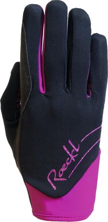 Roeckl Sports Reithandschuh June, Ladies Winter Handschuh, Schwarz/Beere 6