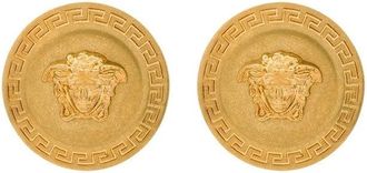 Versace Femme, Accessoires, Jaune, Taille: ONE Size Boucles doreilles Medusa &agrave; clous