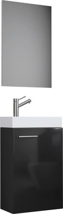 VCM 3-TLG Set | Waschplatz für Gäste WC | Gästebad | Waschtisch Toilette | Badmöbel Badezimmer Set - Slito SP