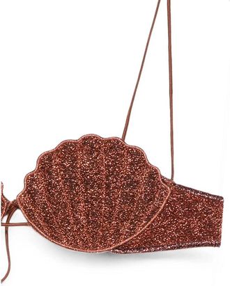 Os&eacute;ree Lurex Bikini Top - Brown