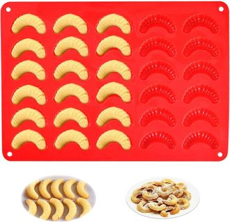 Generic Vanilla CipferMould Praline Pralinemould 30 Loch Cake Mould Made of Silicone Baking Tray Temperature Resistant for Chocolates, Parfait, Ice Crafts