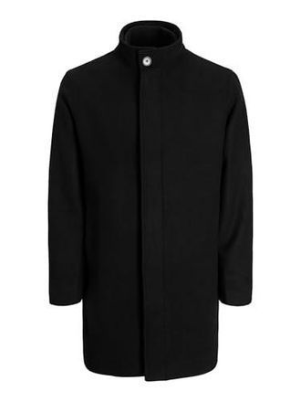 Jack & Jones Jprcckeith Wool Blend Stancollar Coat Sn pour homme, Noir, M