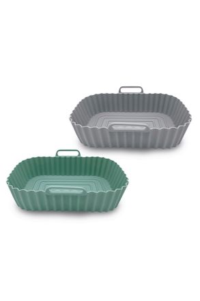 Gourmetmaxx Gourmetmaxx Backformenset GOURMETmaxx, Grau, Mintgr&uuml;n, Kunststoff, 14x5x20 cm, Lfgb, hitzebest&auml;ndig, lebensmittelecht, wiederverwendbar, einfache Rein
