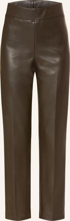 Joseph Ribkoff Hose In Lederoptik braun