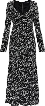 Dolce & Gabbana Abito Dress in Foglioline Nero - Femme - Robes - Noir - Taille: 40 FR