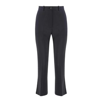 Elisabetta Franchi Femme, Pantalons, Noir, Taille: 42 FR Pantalon Tuxedo en cr&ecirc;pe avec bandes en satin