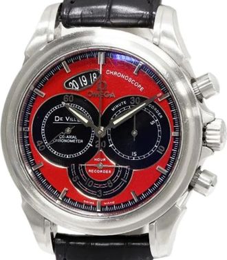 Omega Pre-owned Black Red Dial De Ville Chronoscope Watch 4851.61.31 - Homme - Pre-owned - Noir - Taille: ONE Size