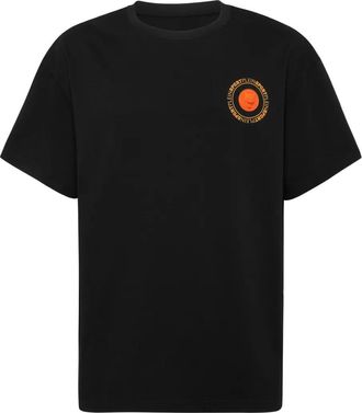 Plein Sport t-shirt à plaque logo - Noir