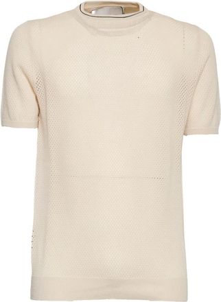 Amaranto Amar&aacute;nto, Homme, Pulls, Beige, Taille: S Tricot &agrave; col rond