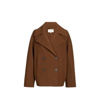 Saison 1865 Manteau court oversize en laine mélangée