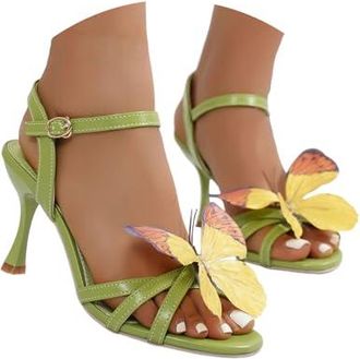 Generic Sandales &agrave; talons hauts pour femme - D&eacute;grad&eacute; de couleurs - Talons hauts - Tendance europ&eacute;enne - Chaussures hautes tendance - &Eacute;t&eacute; 2025 - Respirantes - 