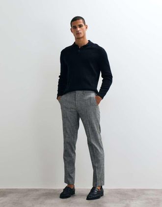 Jack & Jones Slim-Fit-Anzughose in Hellgrau