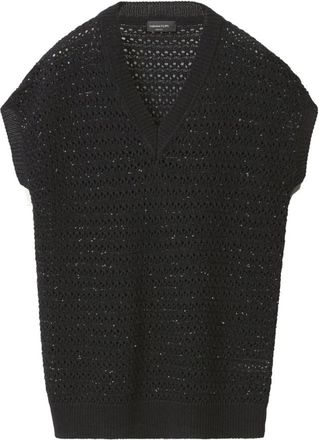Fabiana Filippi Damen, Strickwaren, Blau, SGr&ouml;&szlig;e