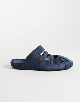 Puma Speedcat Mule in Blau aus Satin