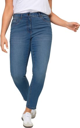 Angel Of Style Jeans Irma, Slim Fit, mit Stretchkomfort. Schmale und Bequeme 5-Pocket. Bund mit Gürtelschlaufen, Knopf und Zipper