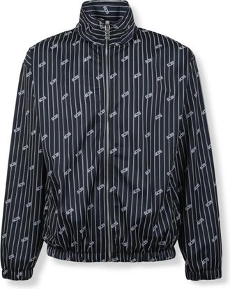 GCDS Gcds, Homme, Vestes, Noir, Taille: M Veste &agrave; rayures avec logo int&eacute;gral