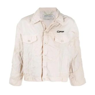 Off-white Logo Windbreaker Bomberjacke - - Jackets - Herren - Beige - L