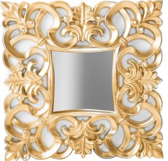 Invicta Interior riess-Ambiente eleganter Wandspiegel Venice 75x75cm Gold Antik Barockstil Badspiegel Badezimmerspiegel Dekospiegel Flurspiegel Schminkspiegel Dekorati