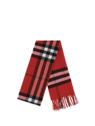 Burberry Check Cashmere Scarf - Red