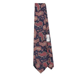 Etro Homme, Accessoires, Multicolore, Taille: ONE Size &Eacute;l&eacute;gante Cravate en Soie Bleue